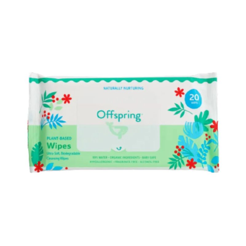 Offspring Baby Wipes 20 Wipes (Single Pack) - The Baby Store