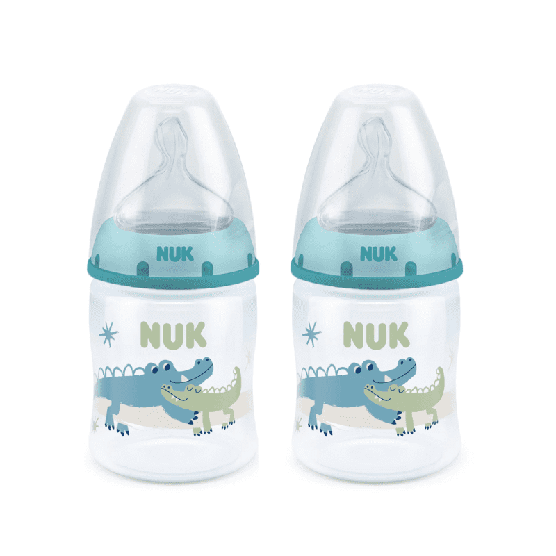 NUK Premium Choice+ Temperature Control Bottle 150ml Twin Pack (Blue ...